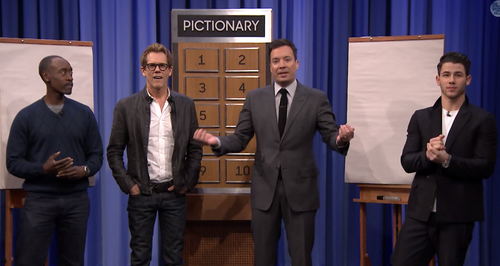 Nick Jonas & Kevin Bacon Play Pictionary With Jimmy Fallon And They're ...